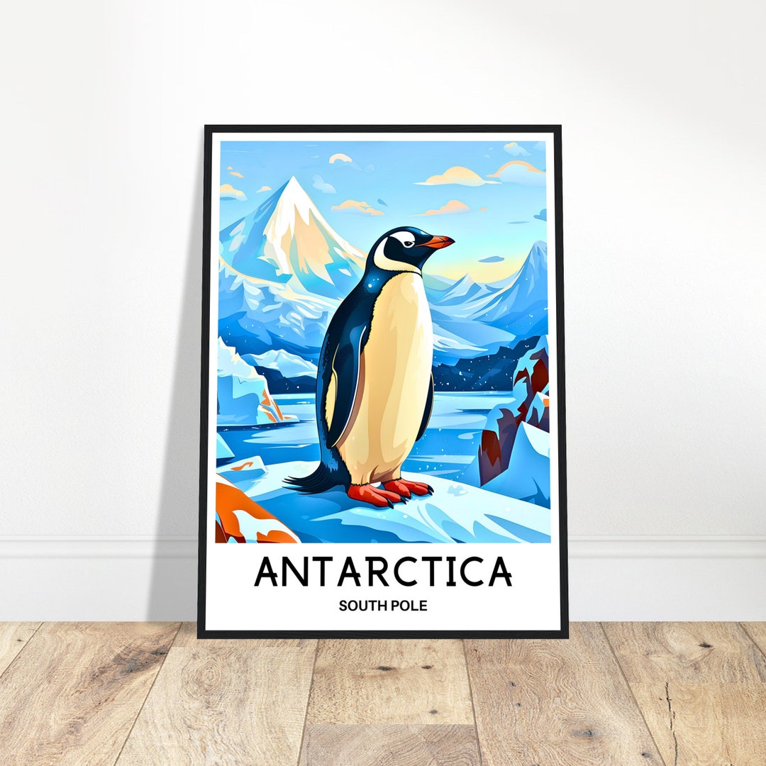 Antarctica Travel Print Antarctica Poster Antarctica Art Print South ...