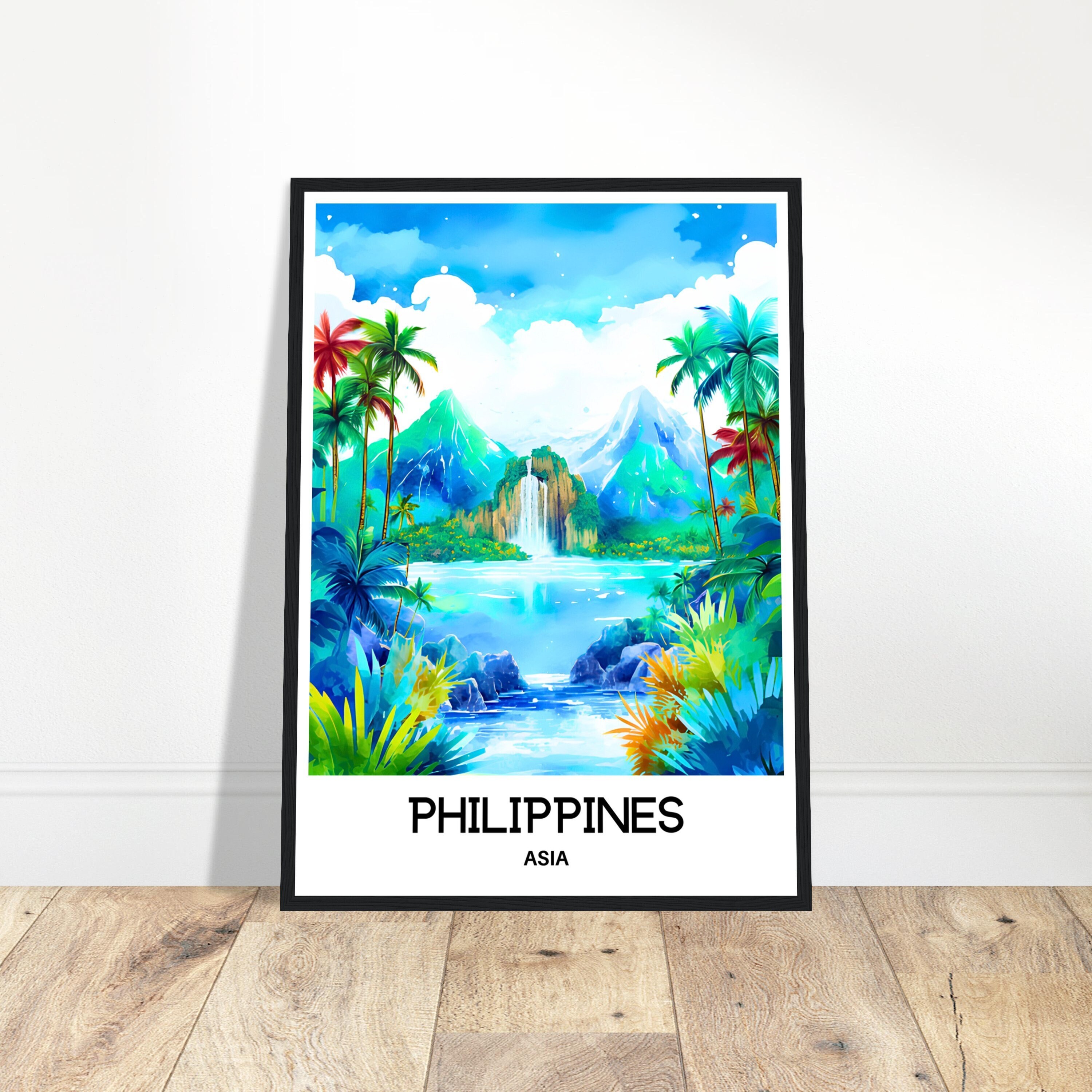 Philippines Watercolor Print Philippines Travel Poster Asian Art Print ...