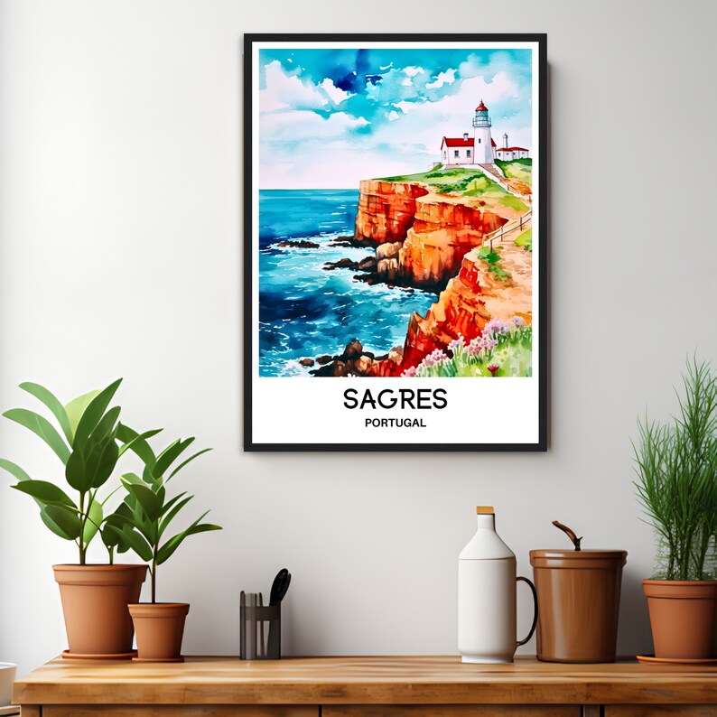 Sagres Watercolor Print Sagres Travel Poster Portuguese Art Print ...