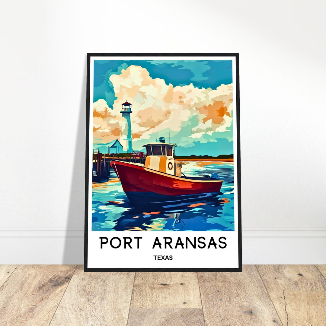 Port Aransas Travel Print Port Aransas Poster American Art Print Texas ...