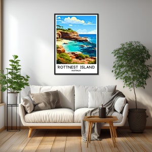 Rottnest Island Travel Print Rottnest Island Poster Australian Art ...