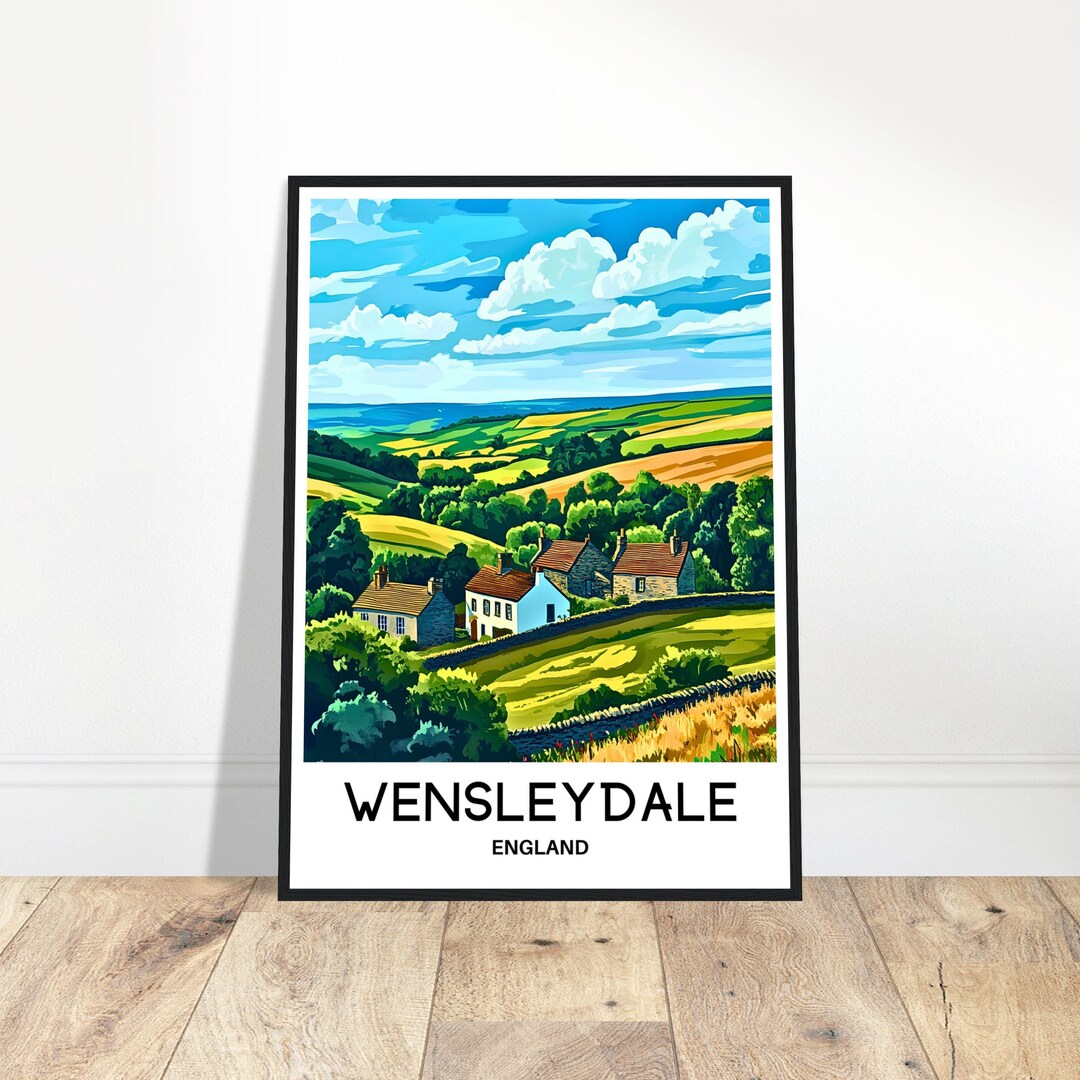 Wensleydale Travel Print Wensleydale Poster English Art Print England ...