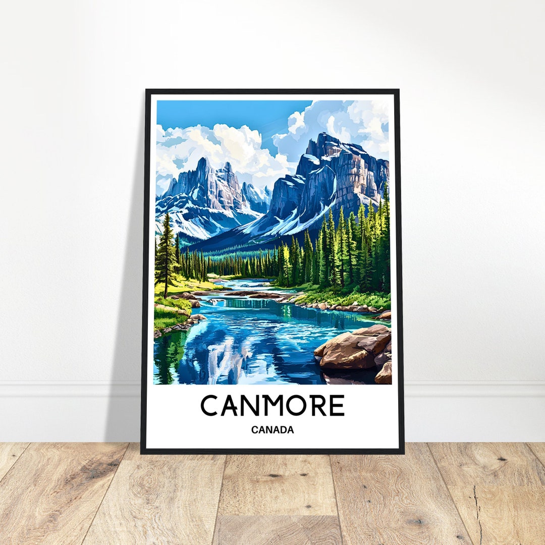 Canmore Travel Print Canmore Poster Canadian Art Print Canada Lover ...