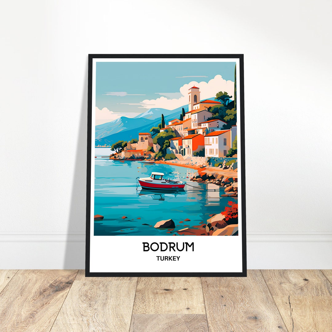 Bodrum Travel Print Bodrum Poster Turkish Art Print Turkey - Etsy