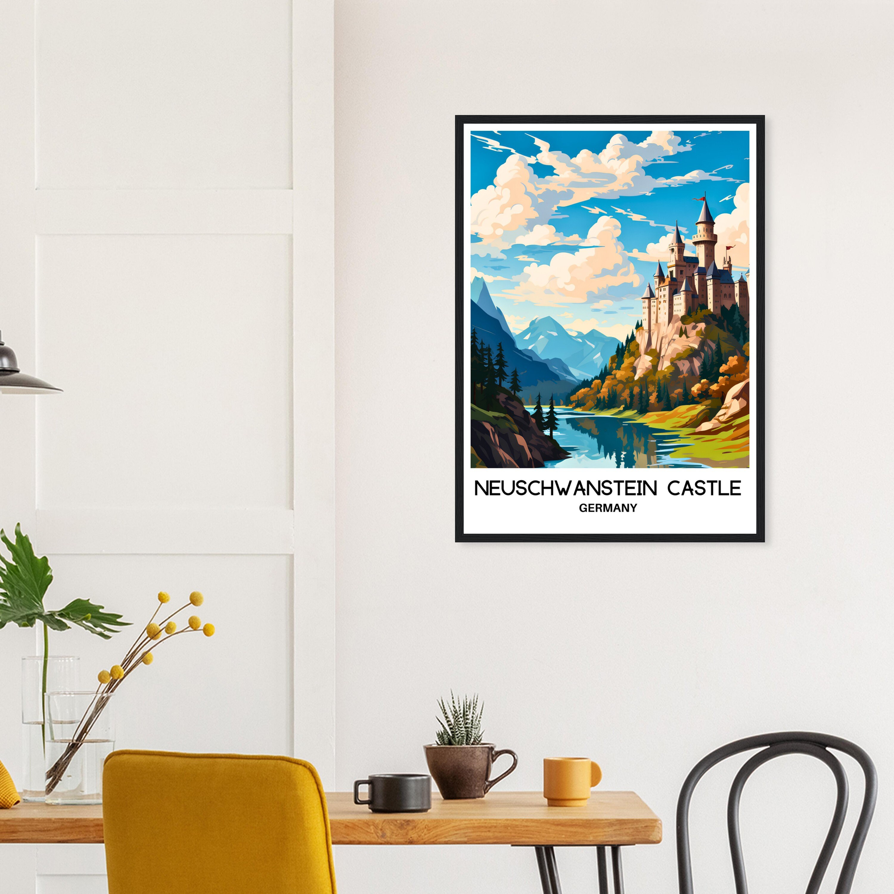 Neuschwanstein Castle Travel Print Neuschwanstein Castle Poster German ...