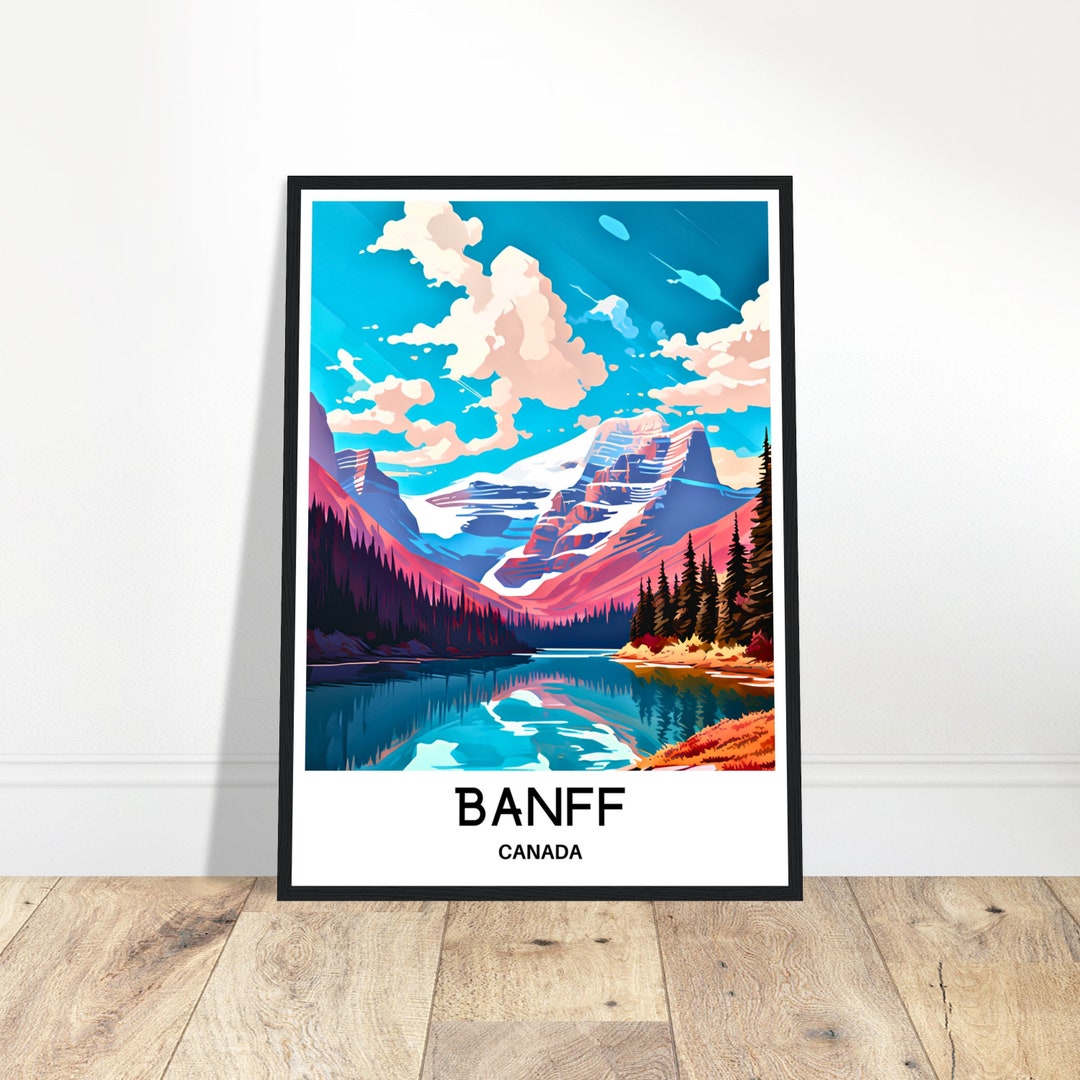 Banff Travel Poster Banff Travel Print Banff Art Print Banff Travel ...
