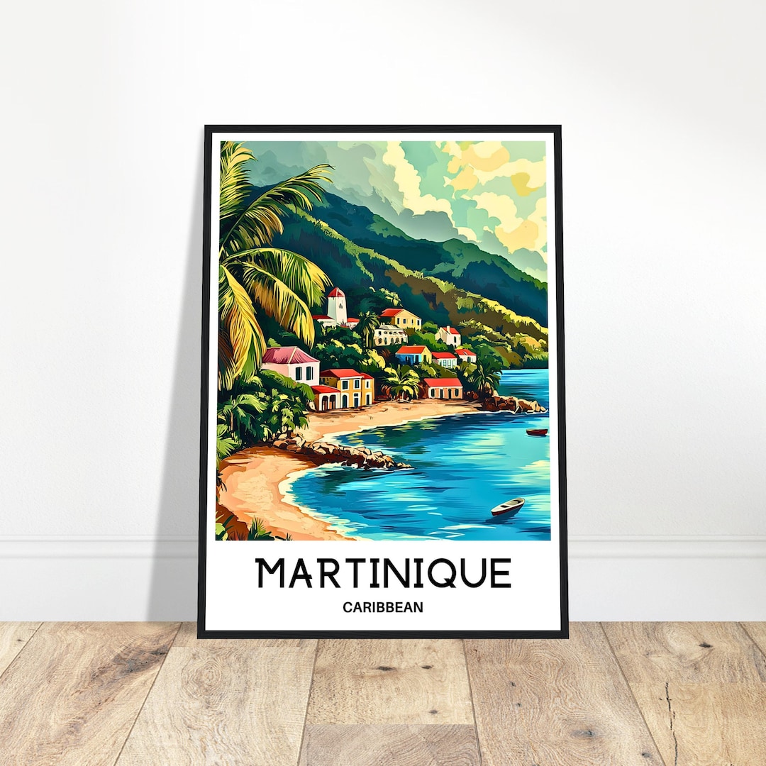 Martinique Travel Print Martinique Poster Karibik Kunstdruck Karibik ...