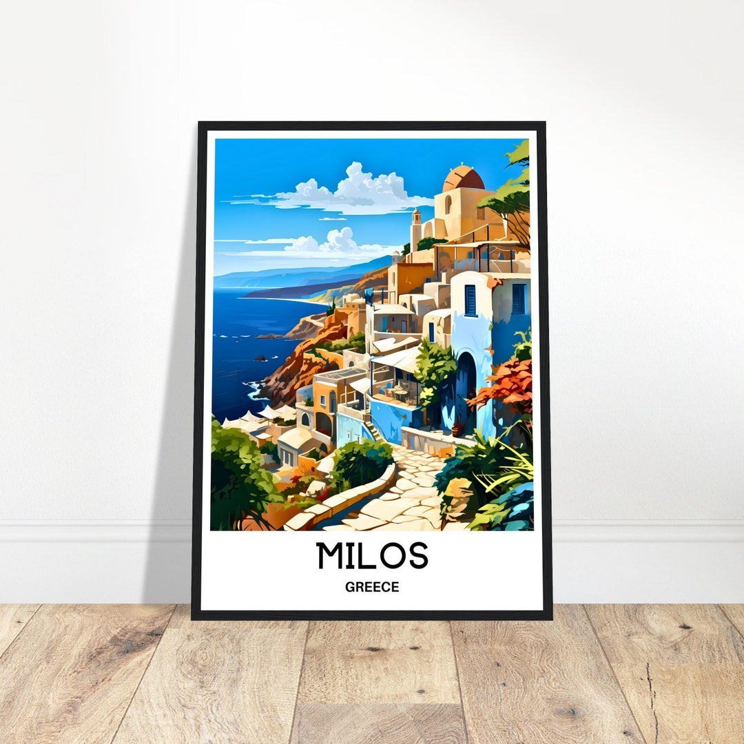 Milos Travel Print Milos Poster Greek Art Print Traveler Gift Idea for ...