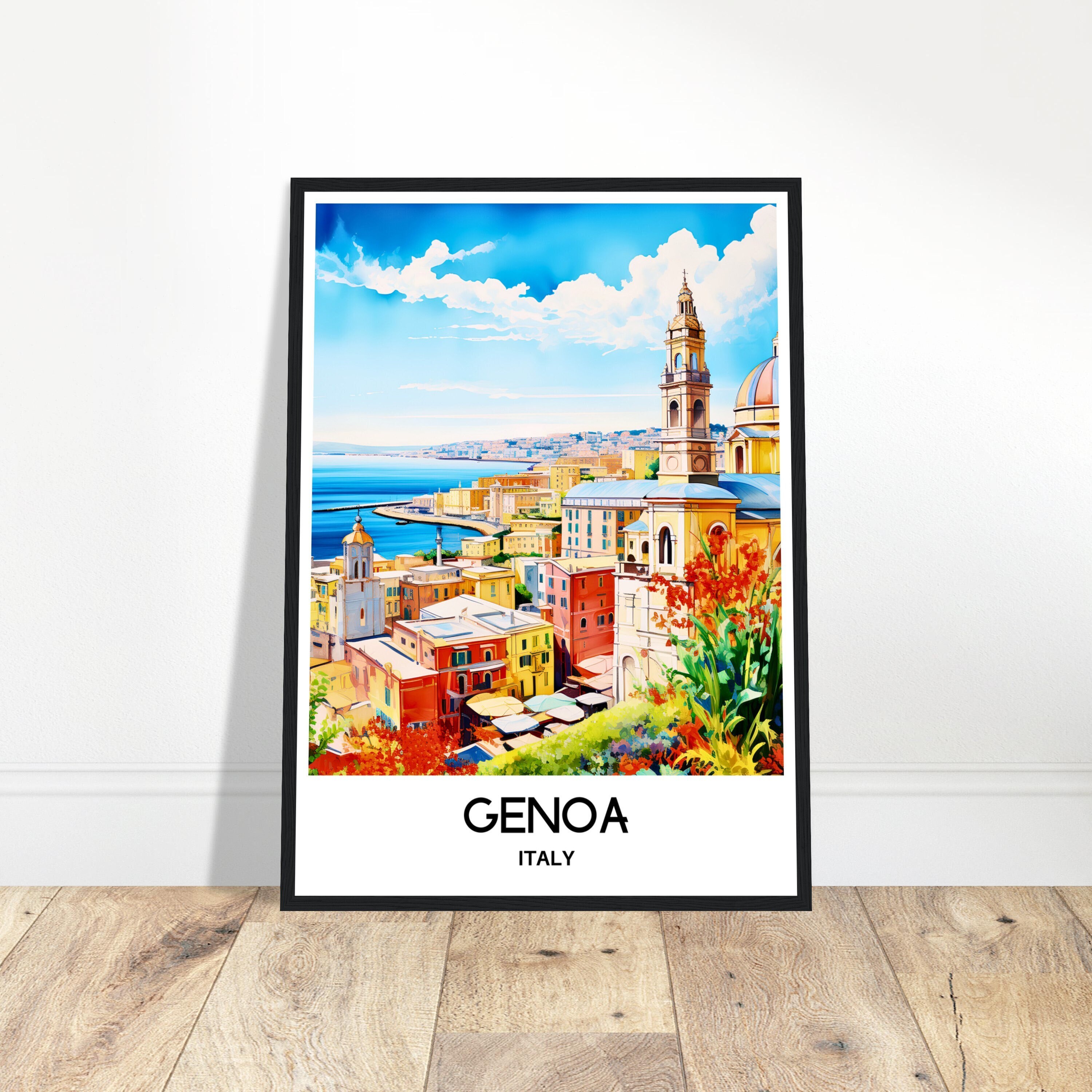 Genoa Watercolor Print Genoa Travel Poster Italian Art Print Italy Lover Gift Genoa City ...
