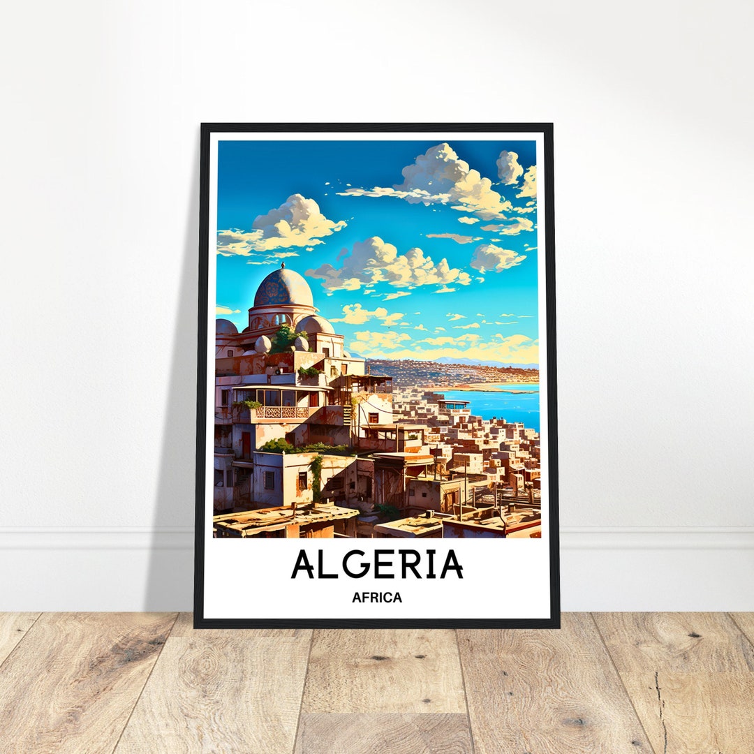 Algeria Travel Print Algiers Poster African Art Print Africa Lover Gift Wall Hanging Art Home ...