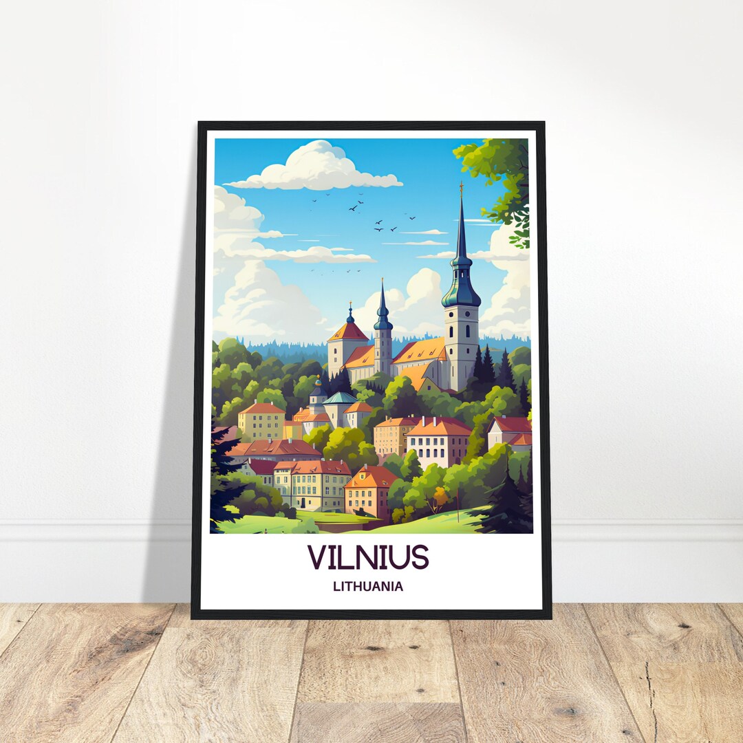 Vilnius Travel Poster Vilnius Travel Print Vilnius Lithuania Print ...