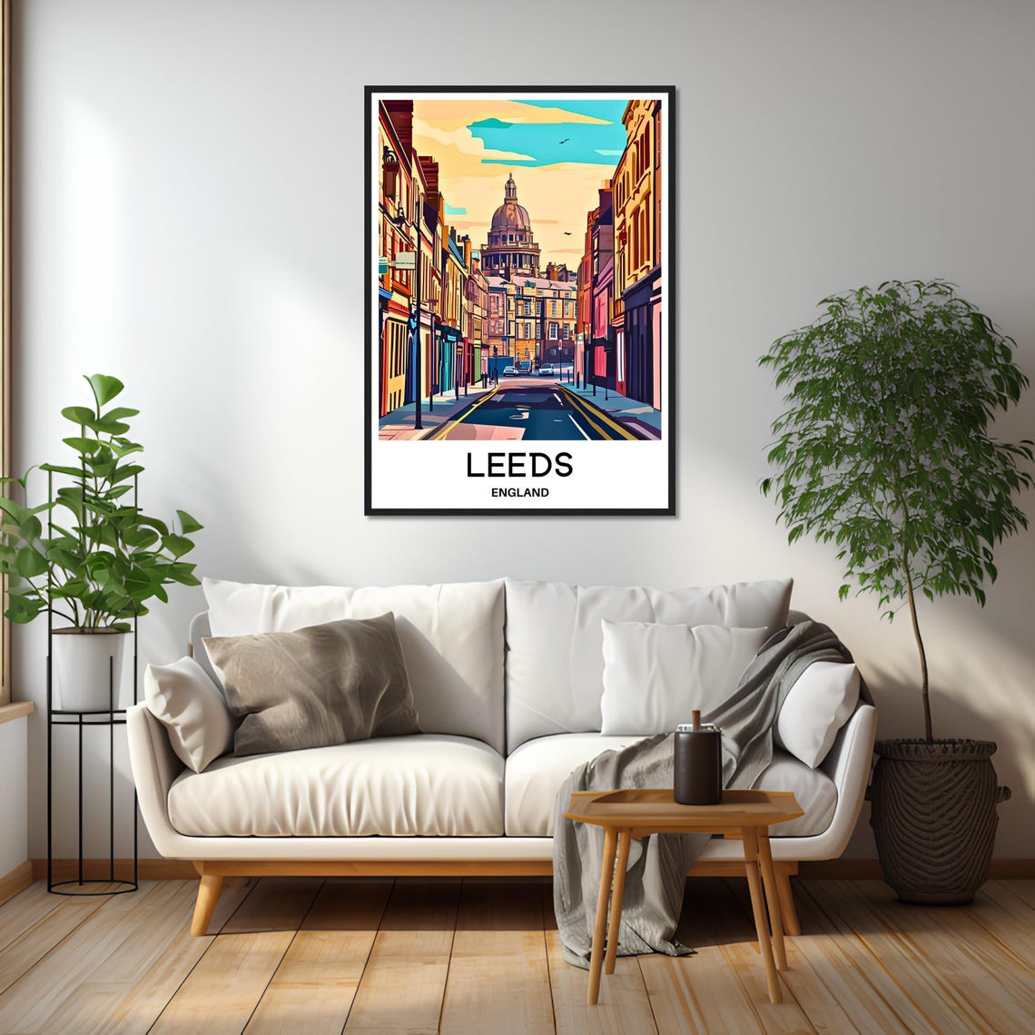 Leeds Travel Print Leeds Poster English Art Print England Lover Gift ...