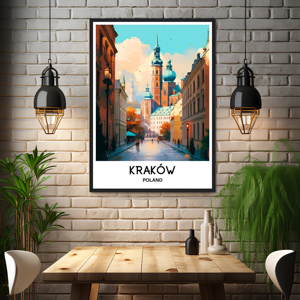 Krakow Travel Print Krakow Poster Polish Art Print Poland Lover Gift ...
