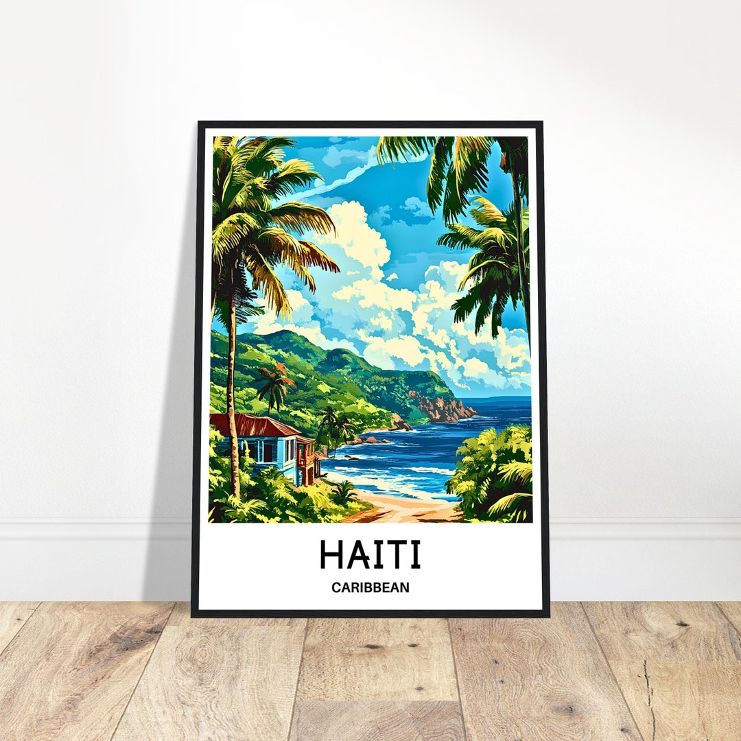 Haiti Travel Print Haiti Poster Caribbean Art Print Caribbean Lover ...