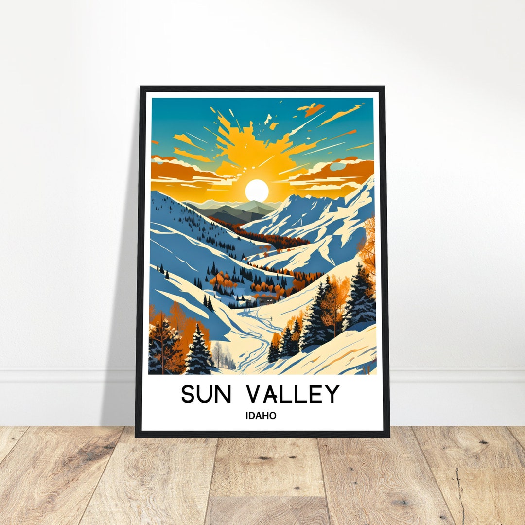 Sun Valley Travel Print Sun Valley Poster American Art Print Idaho ...