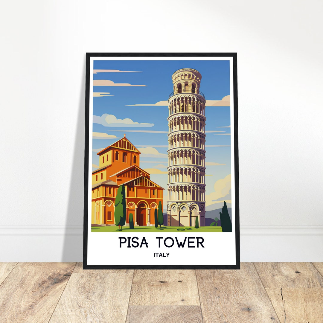 Pisa Tower Poster Pisa Tower Print Pisa Print Italy Travel Poster La ...