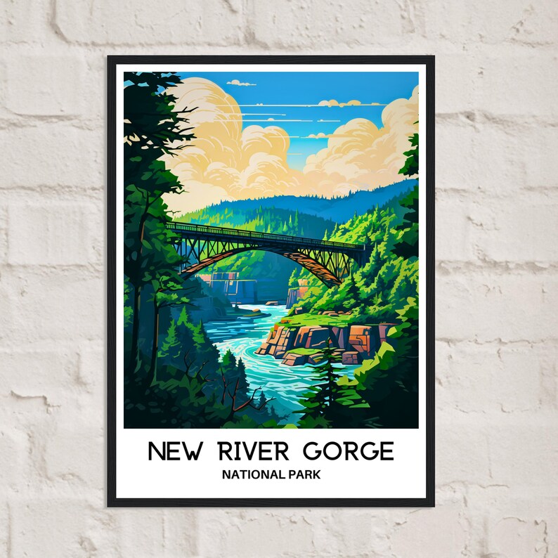 New River Gorge National Park Travel Print New River Gorge Bridge ...