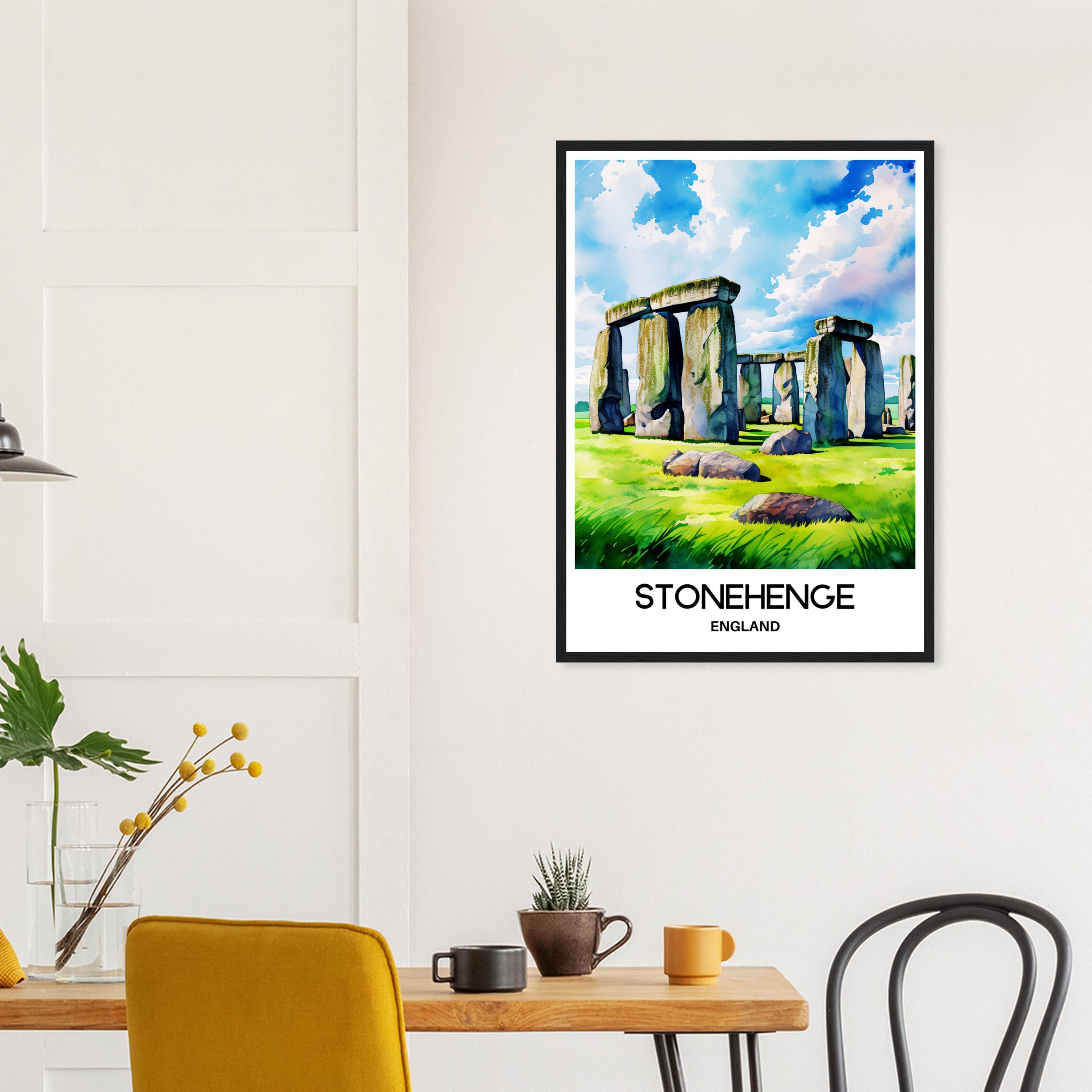 Stonehenge Watercolor Print Stonehenge Travel Poster English Art Print ...