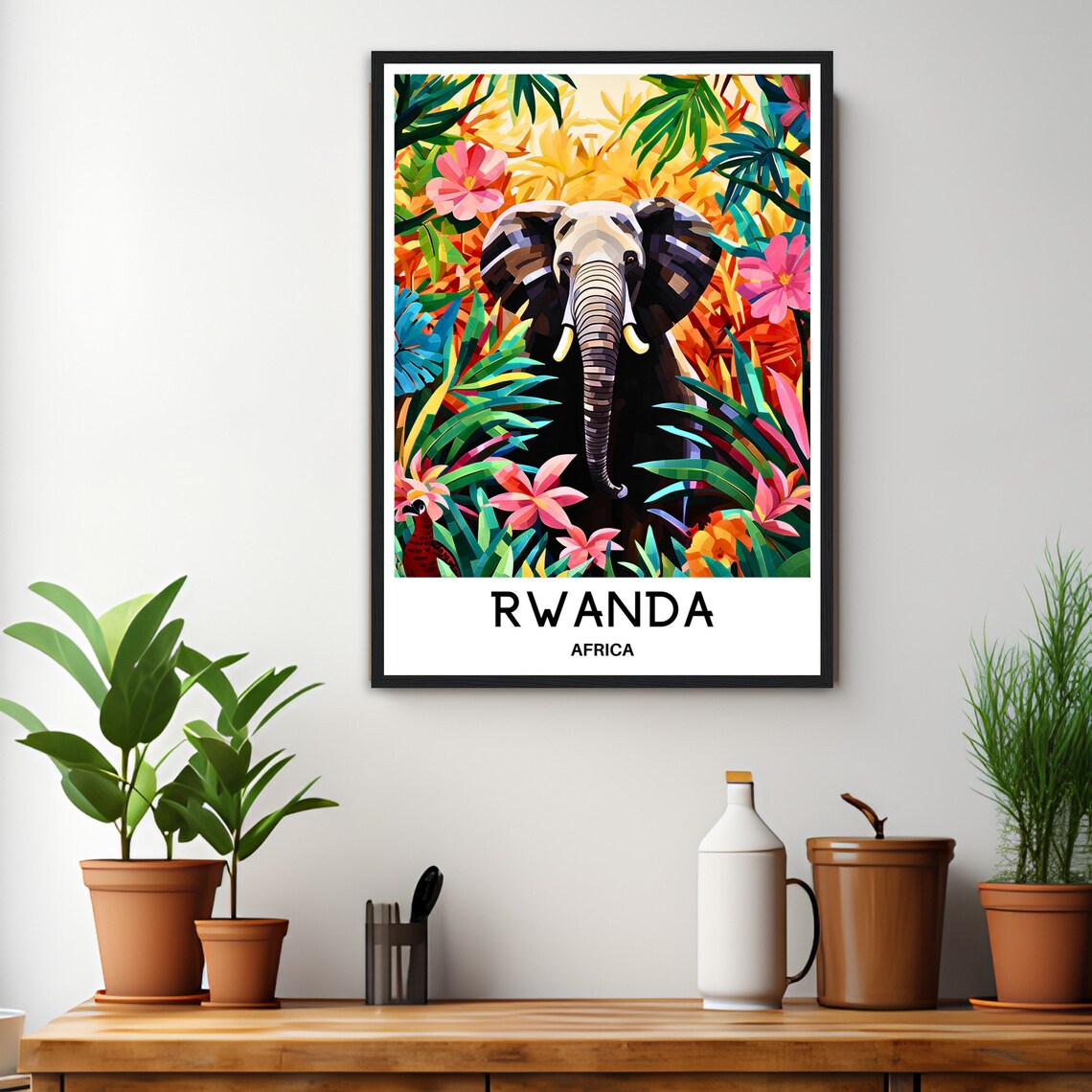 Rwanda Travel Print Rwanda Poster African Art Print South Africa Lover ...