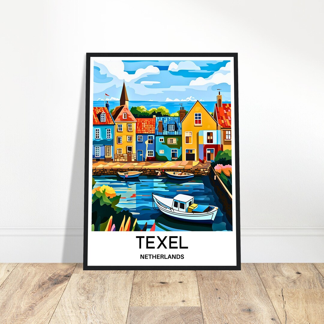 Texel Travel Print Texel Poster Dutch Art Print Netherlands Lover Gift ...