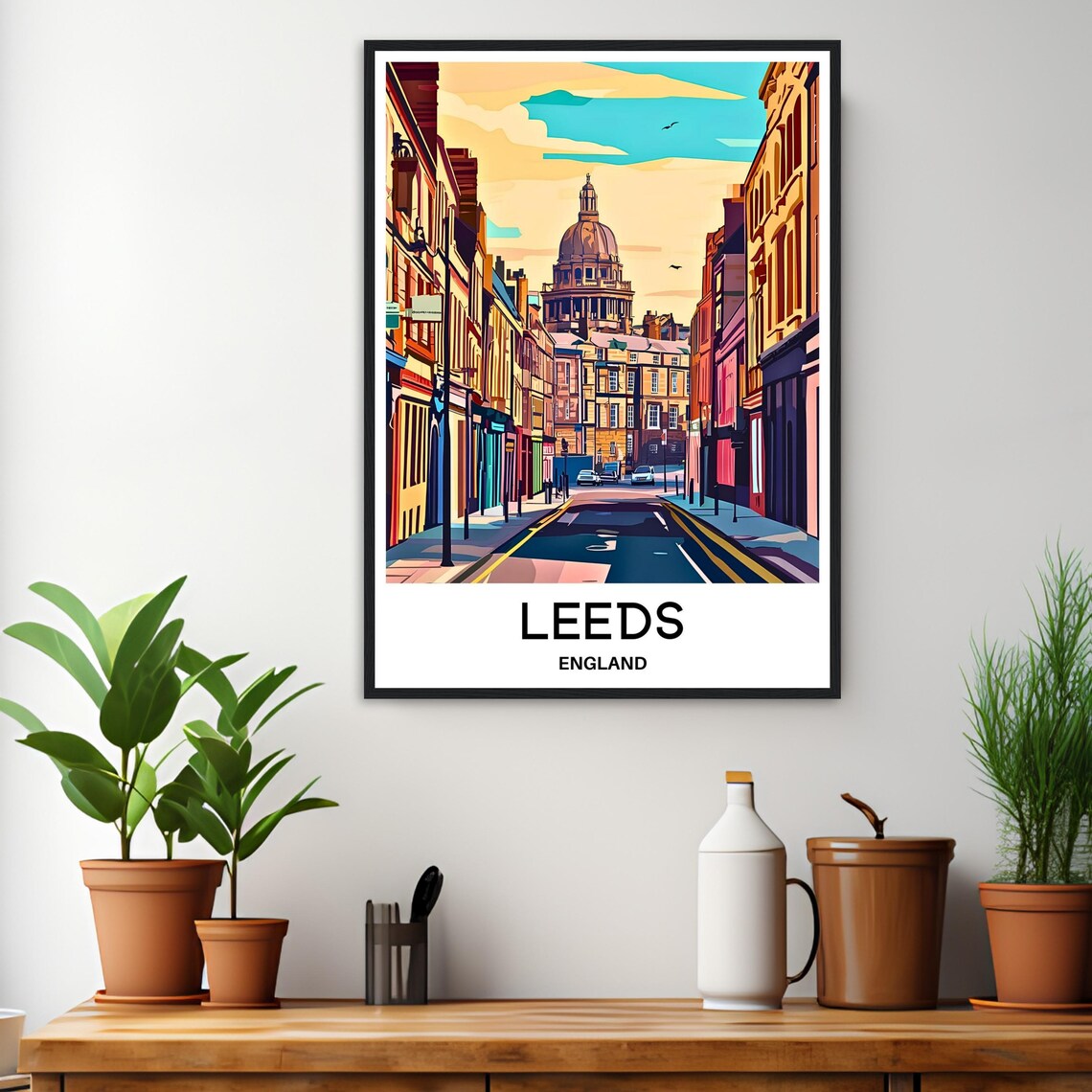 Leeds Travel Print Leeds Poster English Art Print England Lover Gift ...