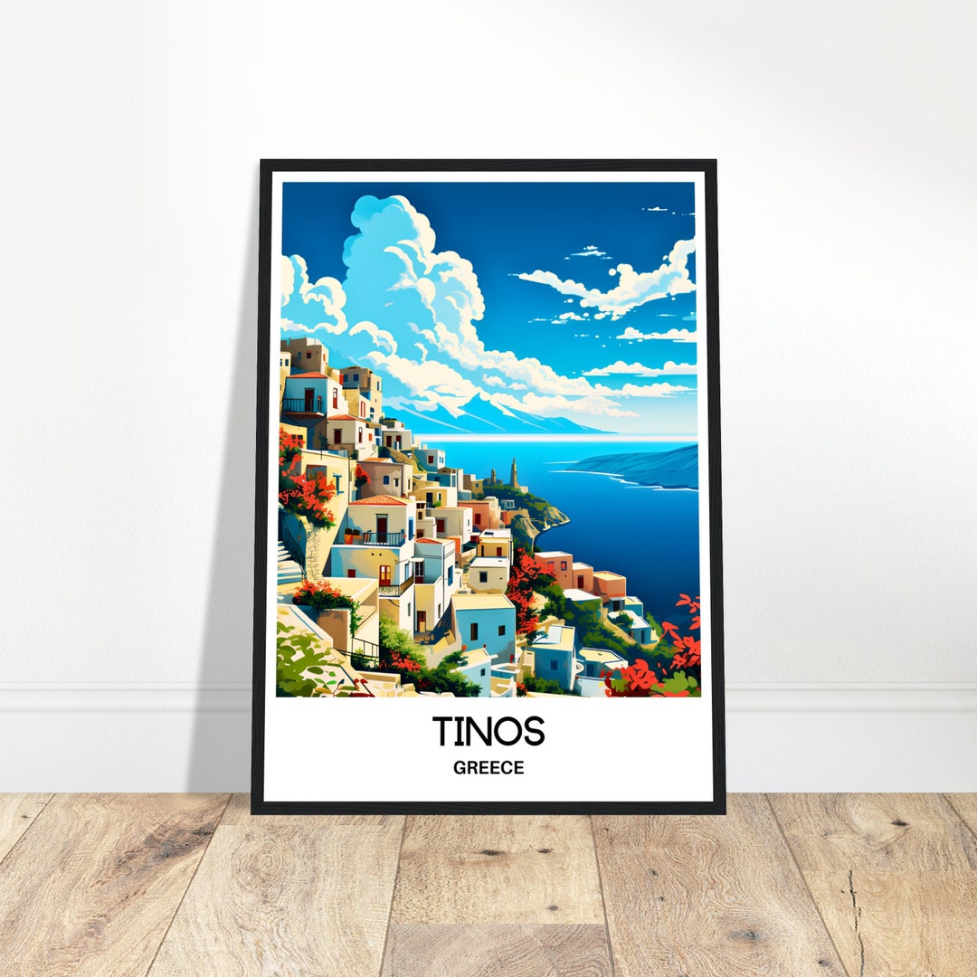 Tinos Travel Print Tinos Poster Greek Art Print Greece Lover Gift Wall ...
