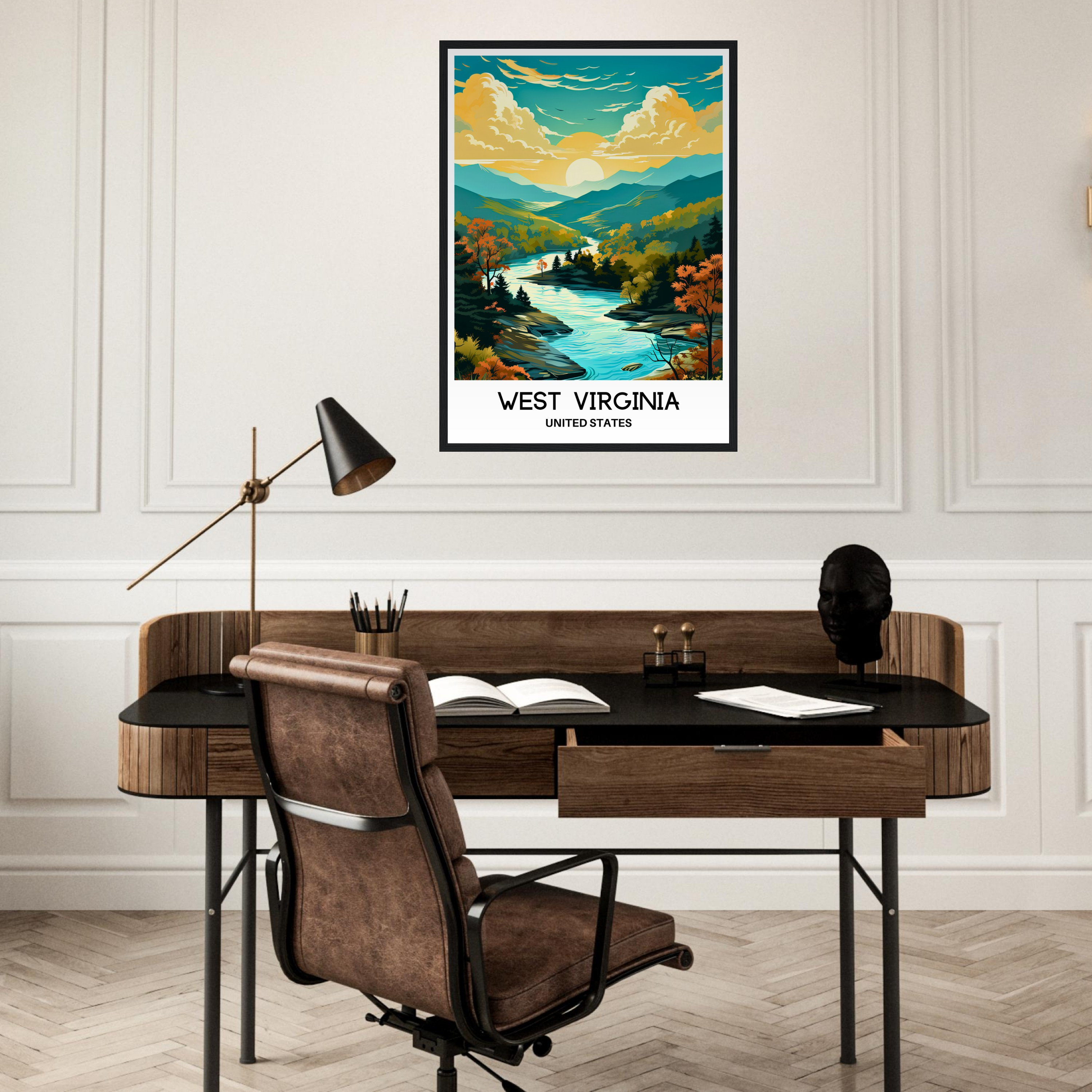 West Virginia Travel Print West Virginia Poster American Art Print ...