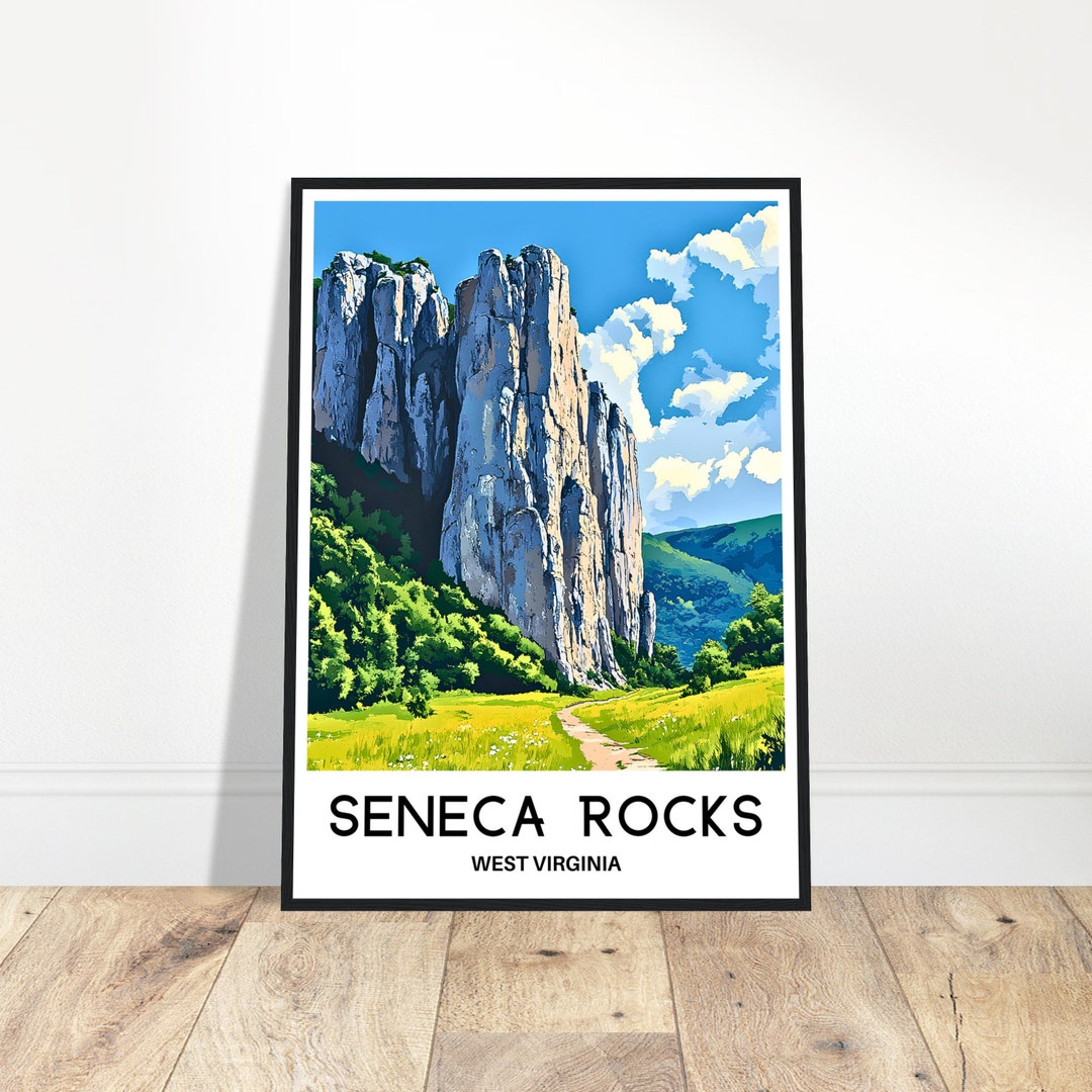 Seneca Rocks Travel Print Seneca Rocks Poster American Art Print West ...