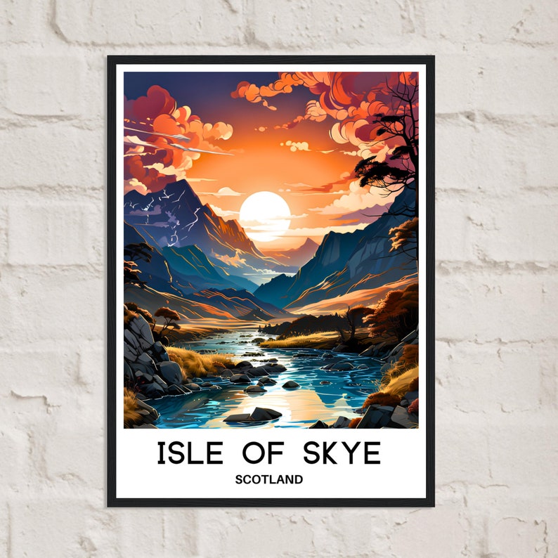Isle of Skye Travel Poster Isle of Skye Travel Print Isle of Skye Wall ...