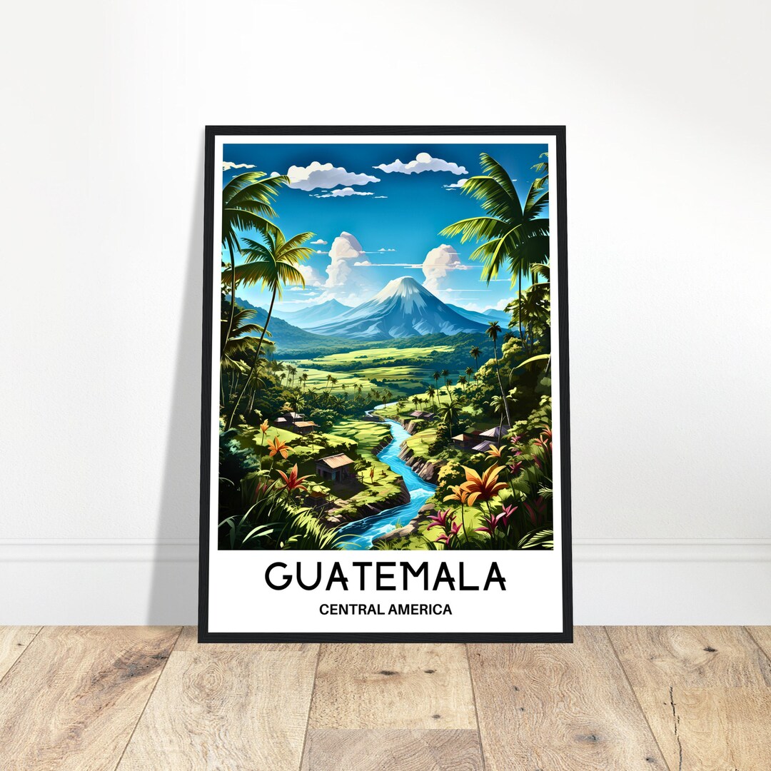 Guatemala Travel Print Guatemala Poster Central America Lover Gift Wall ...