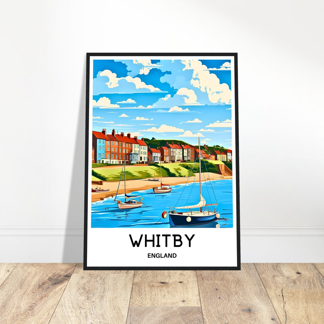 Whitby Travel Print Whitby Poster English Art Print England Lover Gift ...