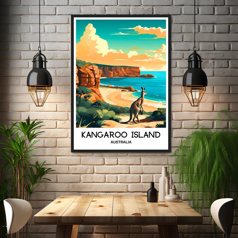 Kangaroo Island Travel Print Kangaroo Island Poster Australian - Etsy