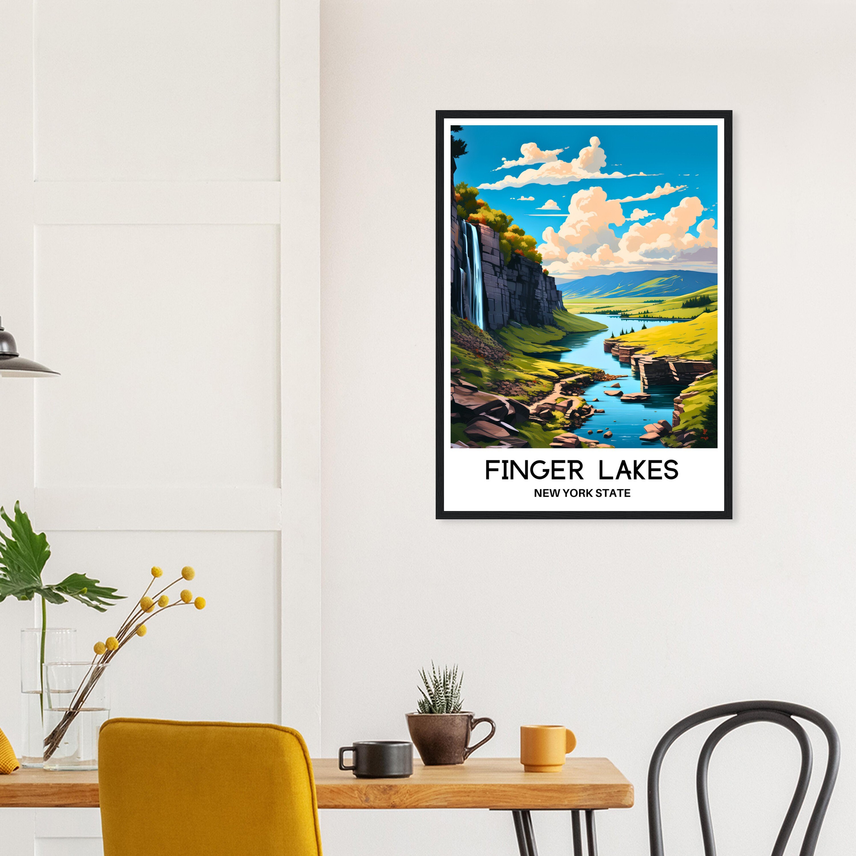 Finger Lakes Travel Print Finger Lakes Poster American Art Print New ...