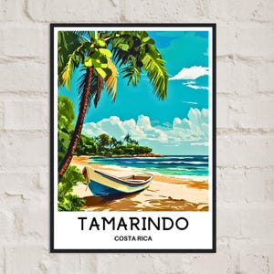 Tamarindo Travel Print Tamarindo Poster Caribbean Art Print Costa Rica ...