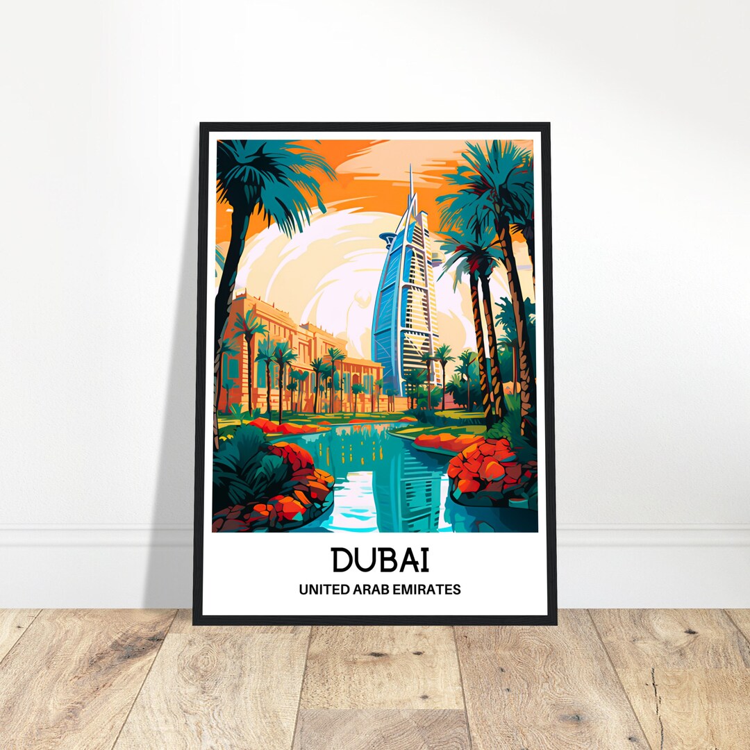 Dubai Travel Print Dubai Travel Poster Arabian Art Print - Etsy