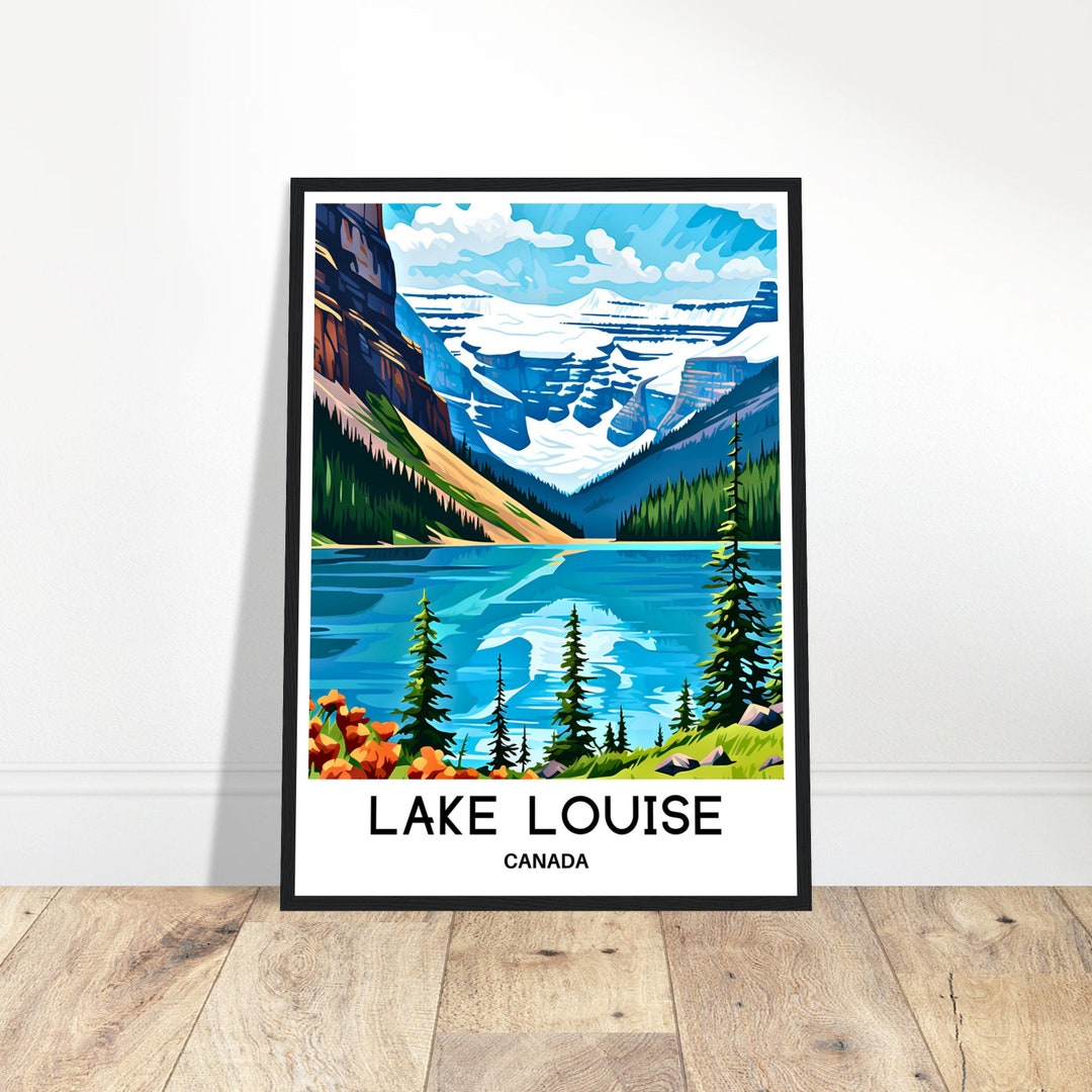 Lake Louise Travel Print Lake Louise Poster Canadian Art Print Canada ...