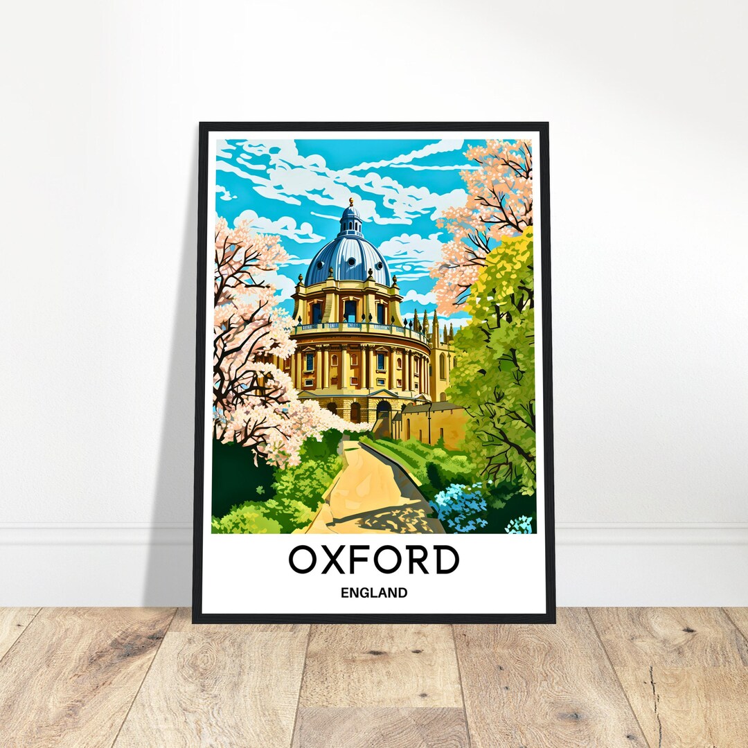 Oxford Travel Print Oxford Poster English Art Print England Lover Gift ...