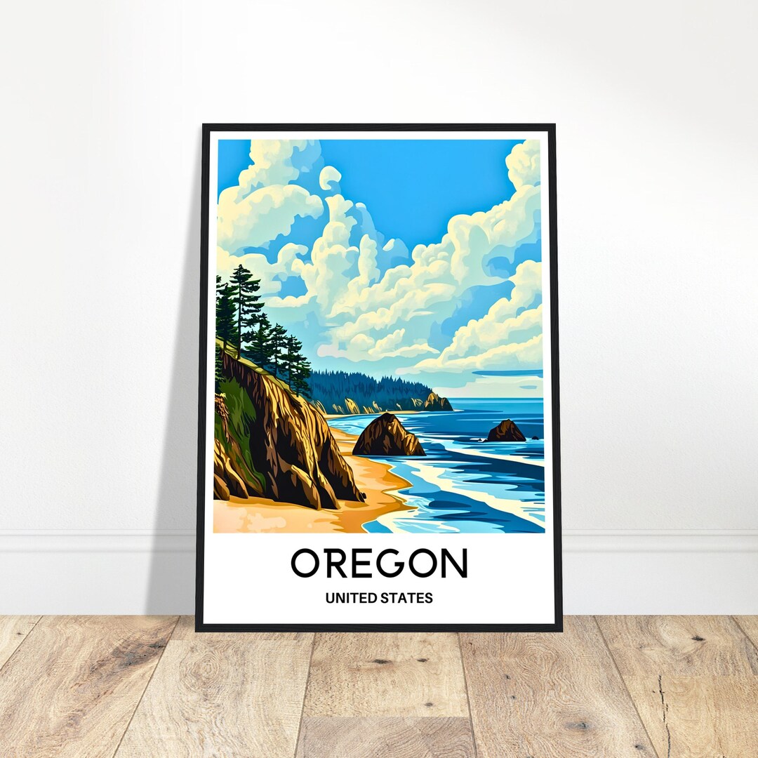 Oregon Travel Print Oregon Poster American Art Print America Lover Gift ...