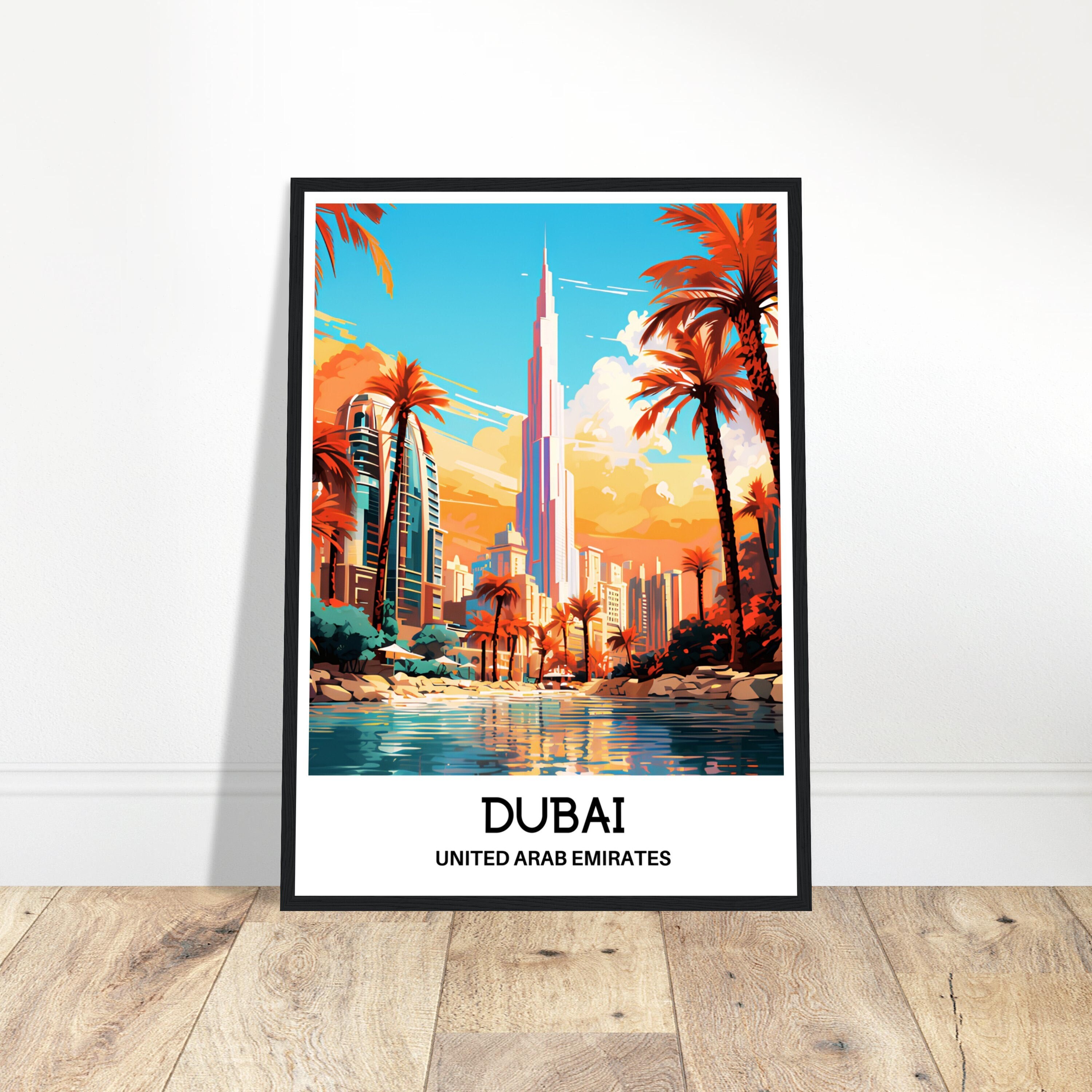 Dubai Travel Print Dubai Travel Poster Arabian Art Print United Arab ...