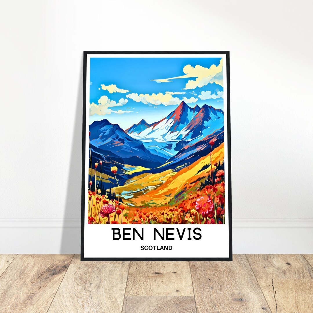 Ben Nevis Travel Print Ben Nevis Poster Scottish Art Print Scotland ...