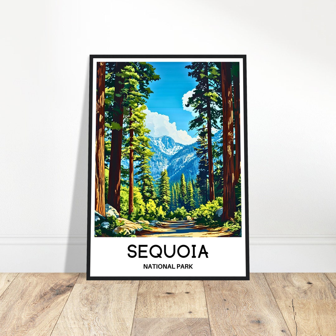 Sequoia National Park Travel Print Sequoia Poster American Art Print ...