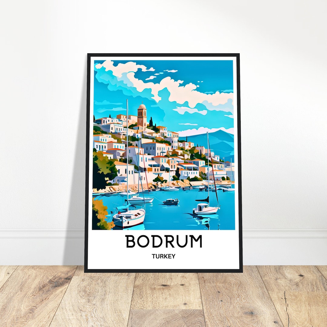 Bodrum Travel Print Bodrum Poster Turkish Art Print Turkey Lover Gift ...