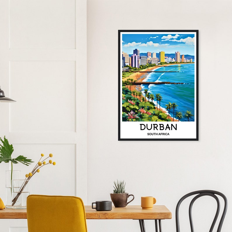 Durban Travel Print Durban Poster South African Art Print South Africa ...