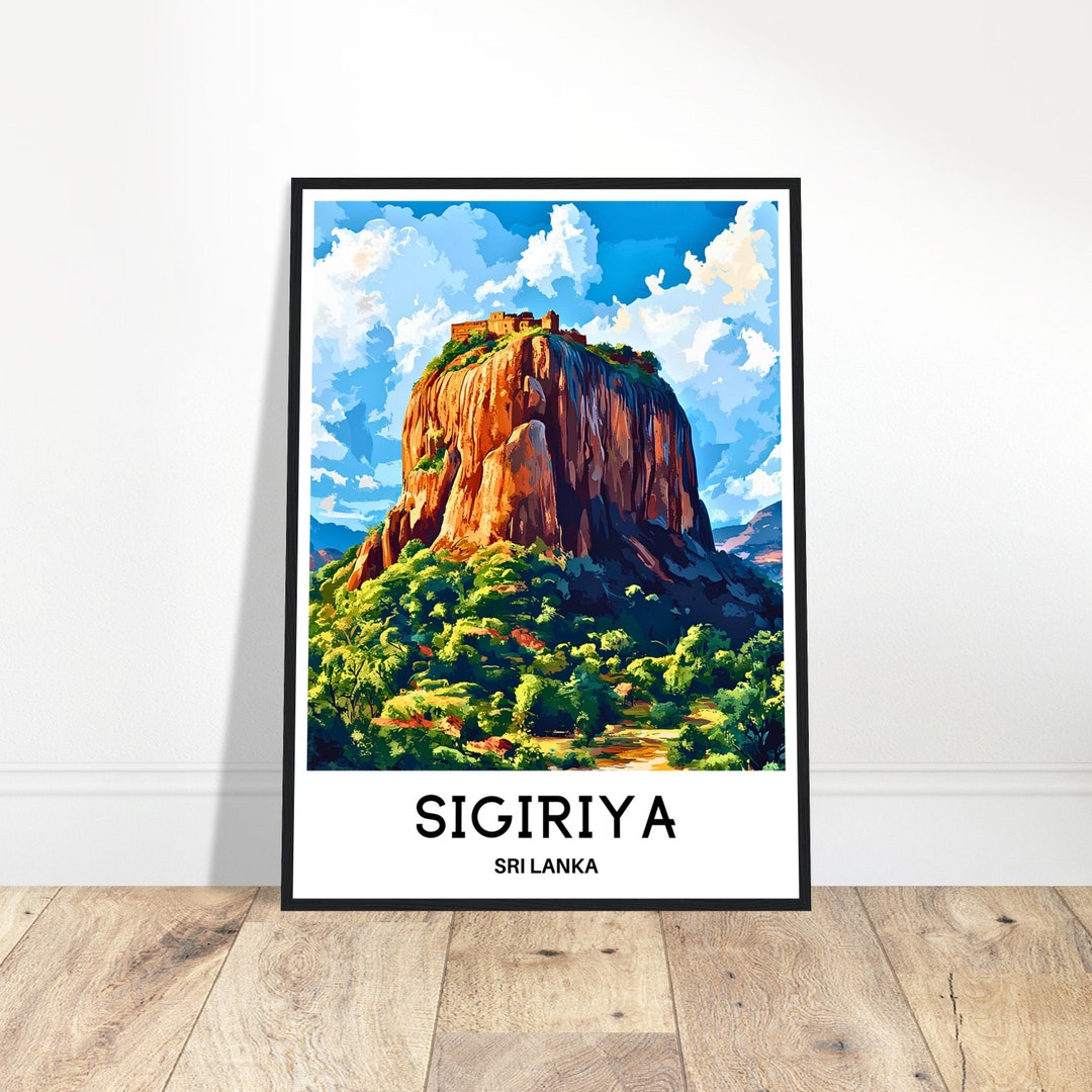 Sigiriya Travel Print Sigiriya Poster Sri Lanka Art Print Sri Lanka ...