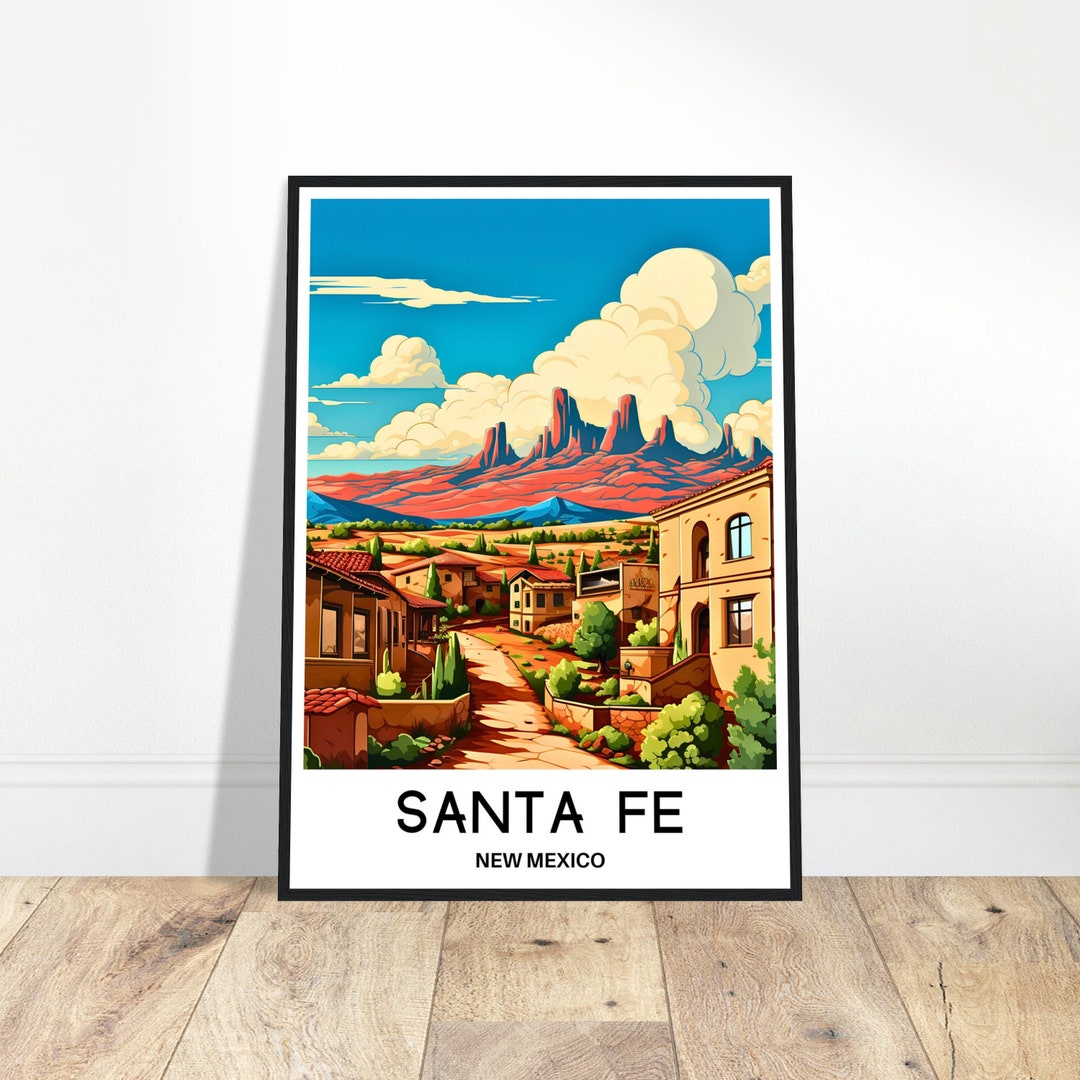 Santa Fe Travel Print Santa Fe Poster American Art Print New Mexico ...
