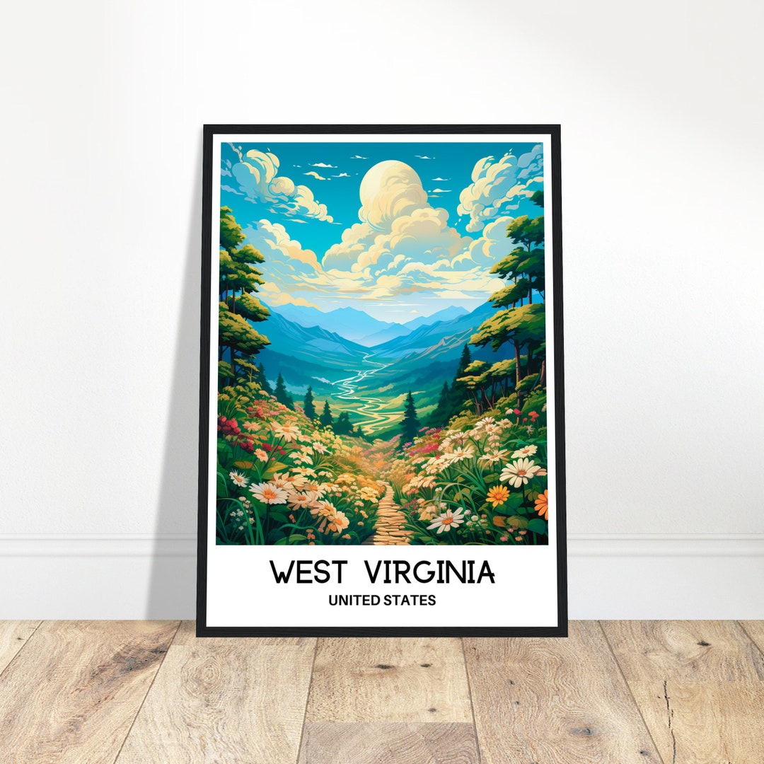 West Virginia Travel Print West Virginia Poster American Art Print ...