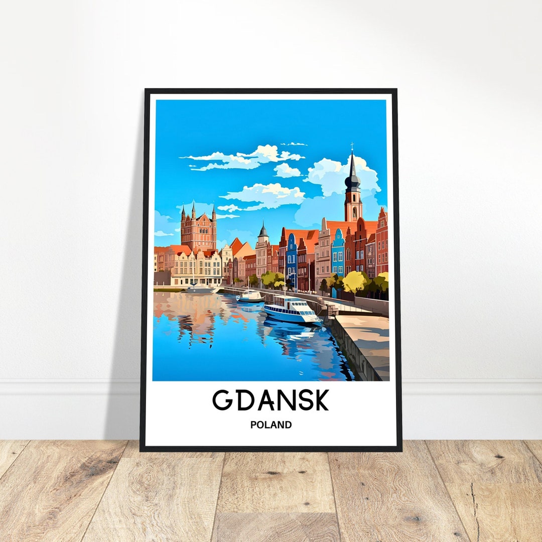 Gdansk Travel Print Gdansk Travel Poster Polish Art Print Poland Lover ...