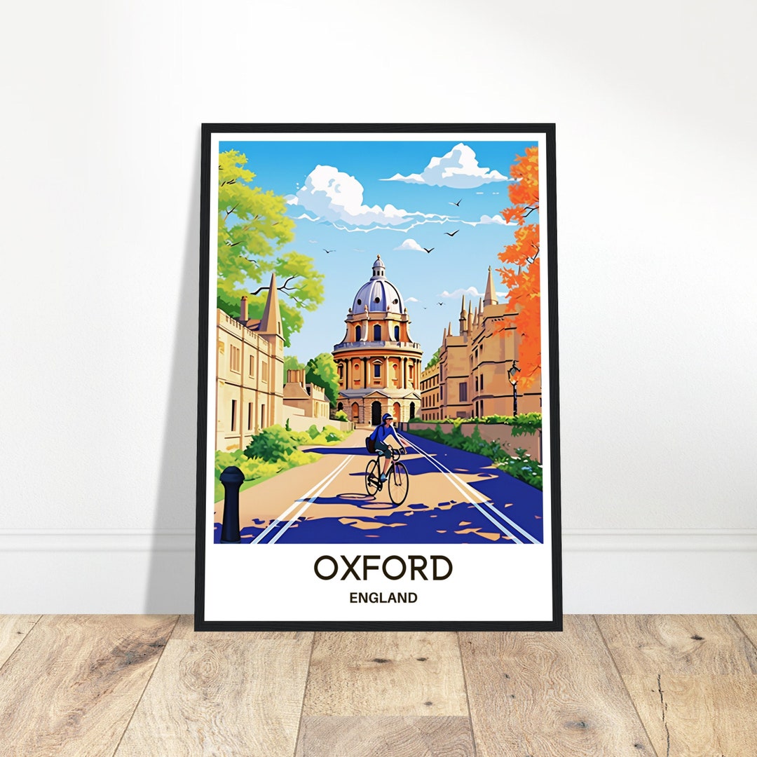 Oxford Travel Print Oxford Poster English Art Print England Lover Gift ...
