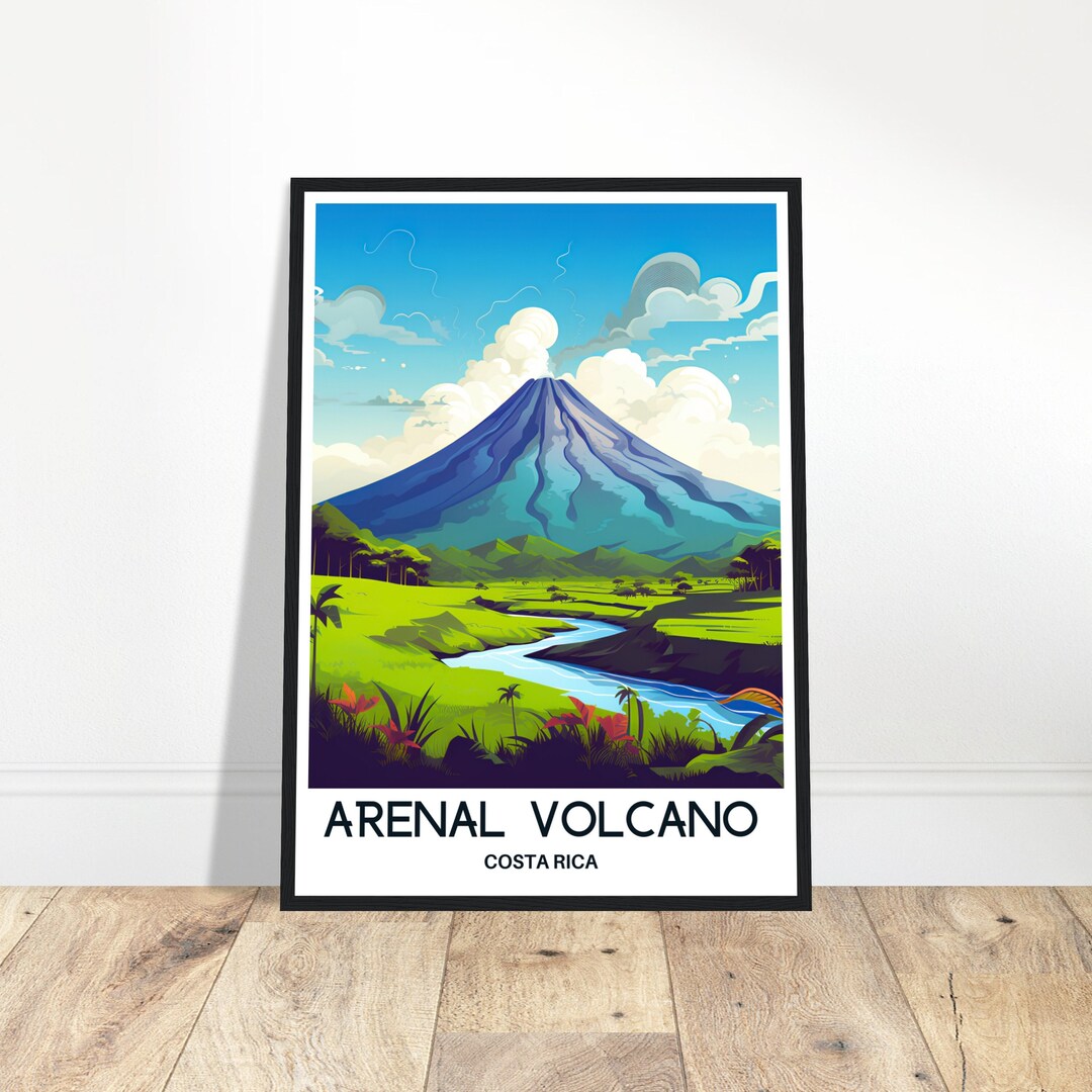 Costa Rica Travel Poster Costa Rica Travel Print Arenal Volcano Print ...