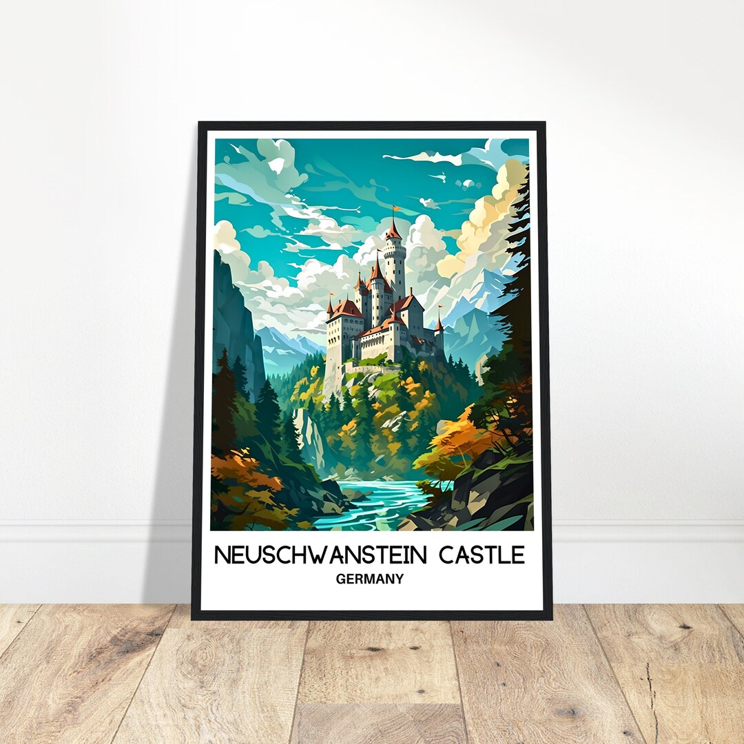 Neuschwanstein Castle Travel Print Neuschwanstein Castle Poster German ...
